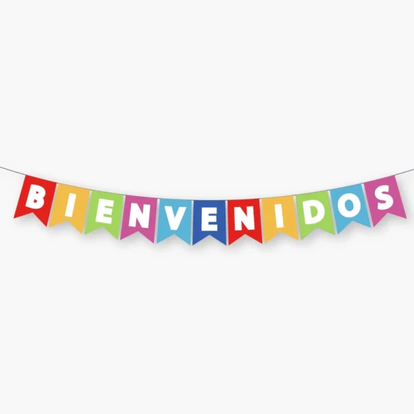 Bienvenido banderín colorico – ShopSerpentinas